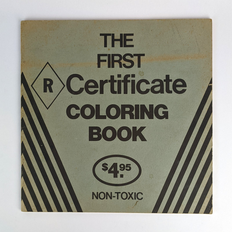 The First R Certificate Coloring Book - The Book Merchant Jenkins