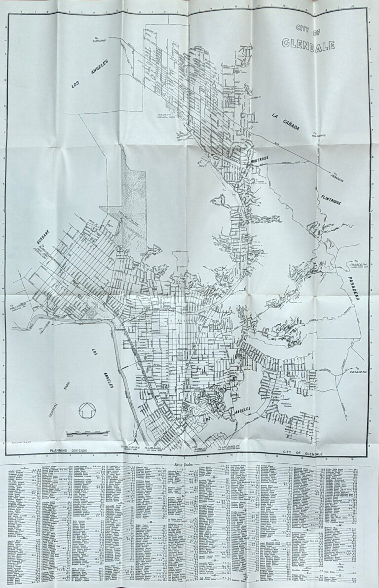 Map of Glendale and Vicinity - The Book Merchant Jenkins
